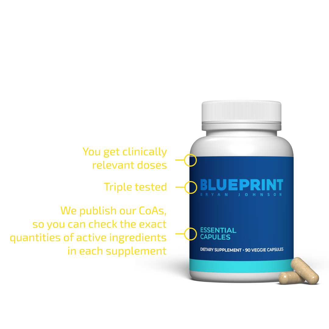 Essential Capsules – Blueprint Bryan Johnson Essential Capsules – Blueprint Bryan Johnson