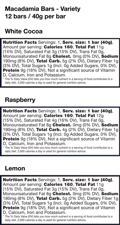 Macadamia Protein Bar – Blueprint Bryan Johnson