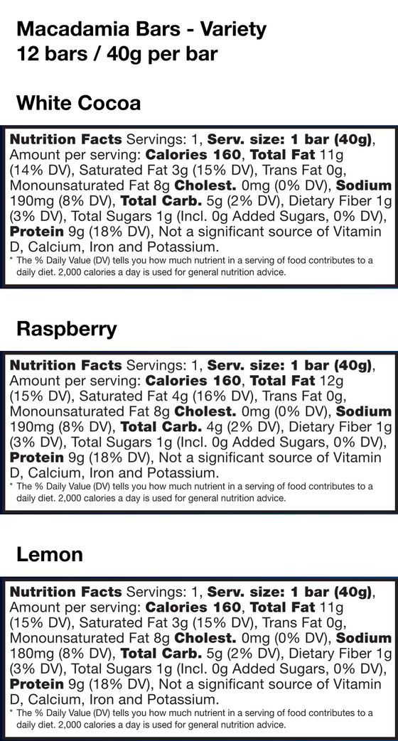 Macadamia Protein Bar – Blueprint Bryan Johnson